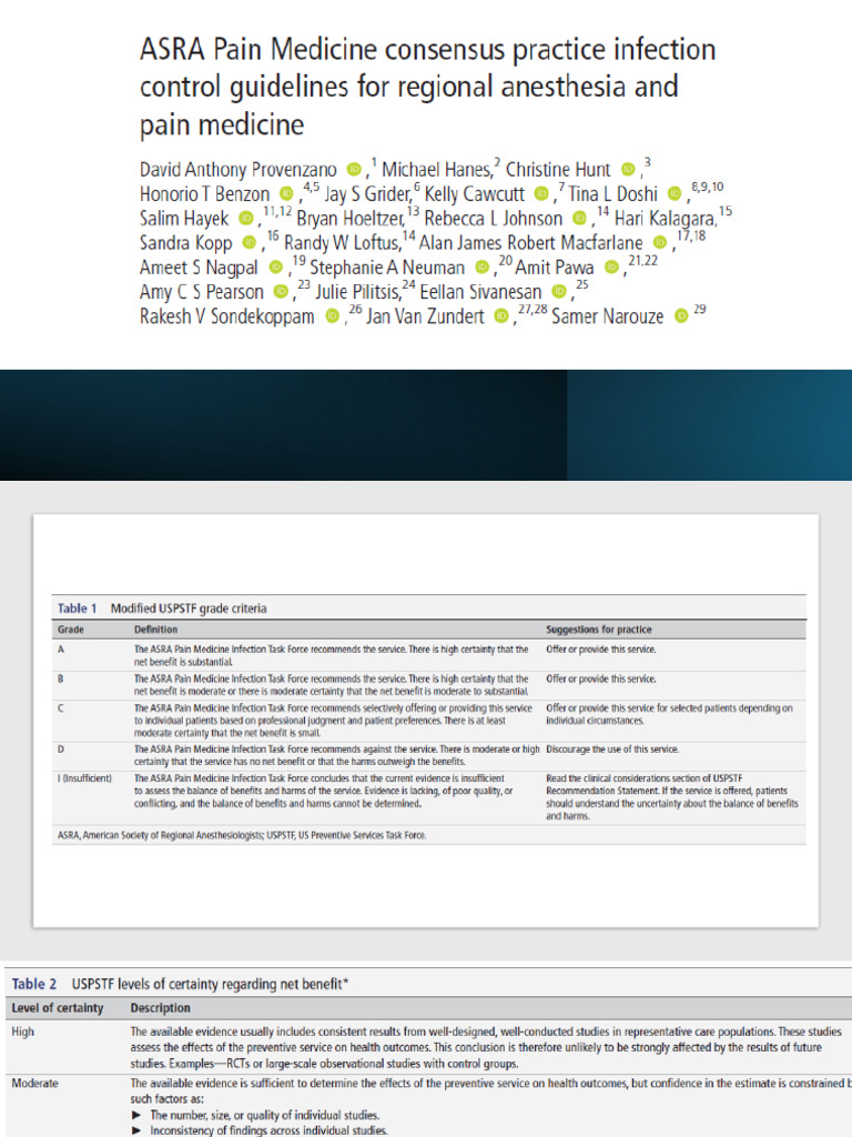 ASRA Infection Control Guidelines | PDF | Surgical Suture | Wound