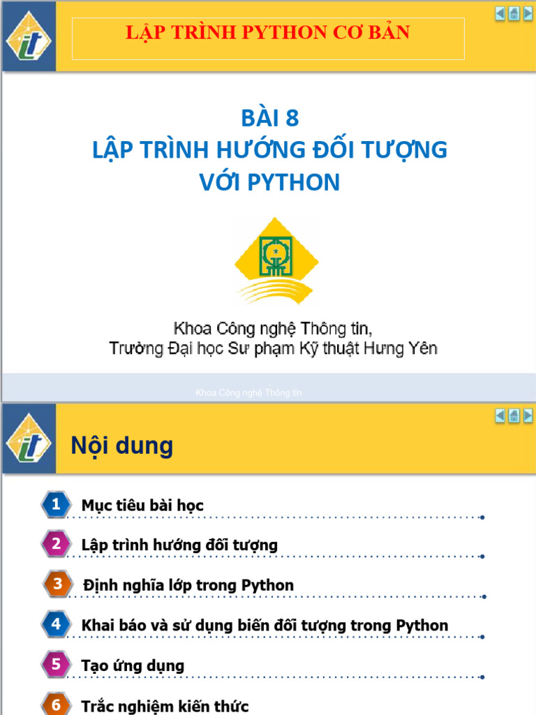 Slide 08 - Lap Trinh Huong Doi Tuong Voi Python | PDF
