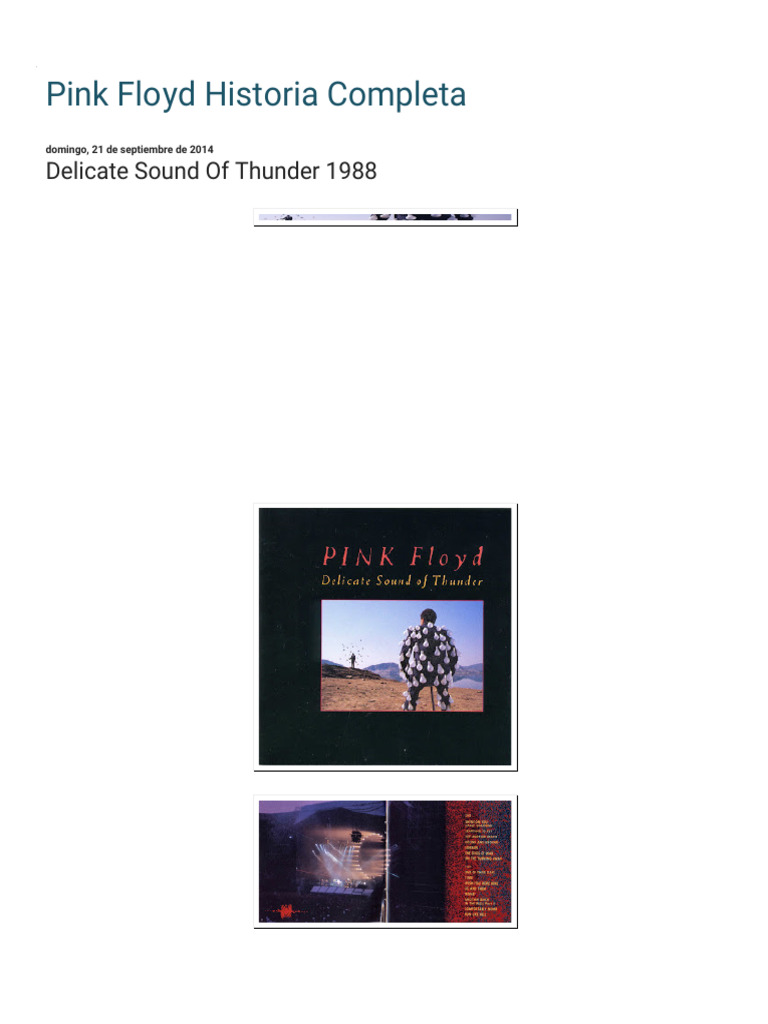 Delicate Sound Of Thunder 1988 | PDF
