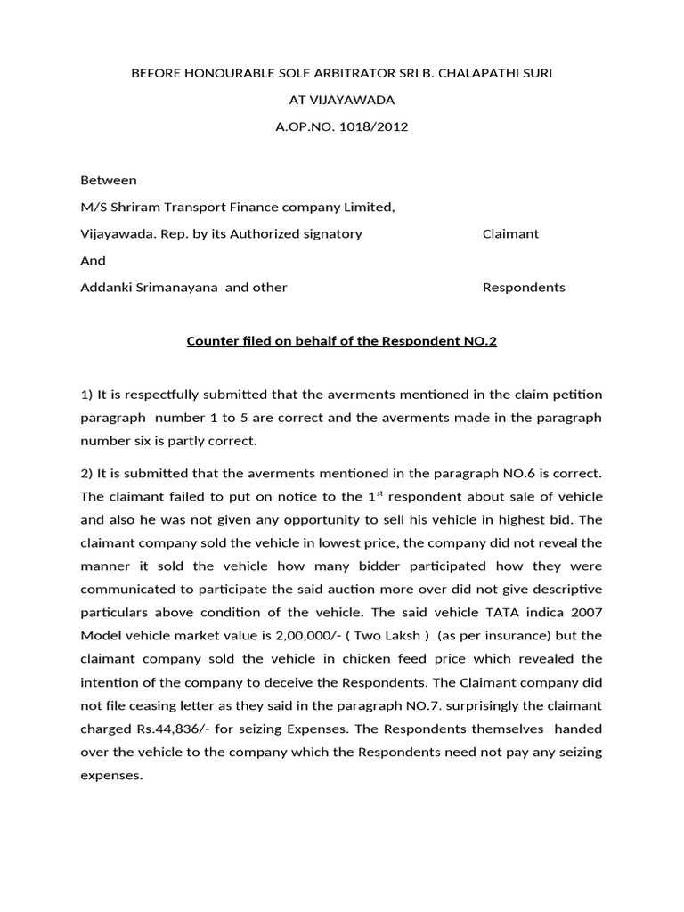 Arbitration Counter | PDF