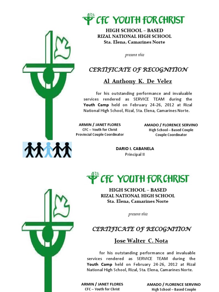 Yfc Cert | PDF