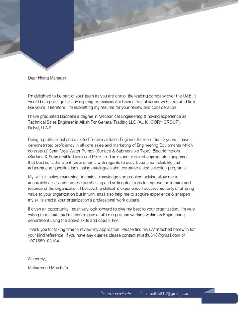 Dear Hiring Manager | PDF