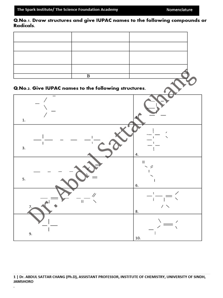 Nomenclature Alkane, Alkene, Alkyne | PDF | Organic Chemistry | Chemistry