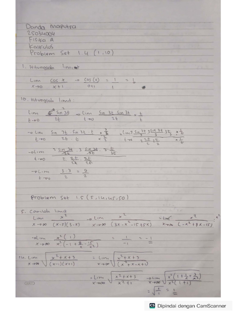 Tugas Kalkulus Minggu 5 Pdf