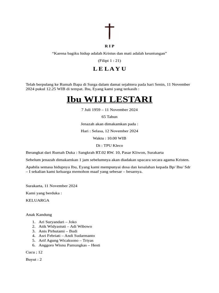 Lelayu Kristen | PDF