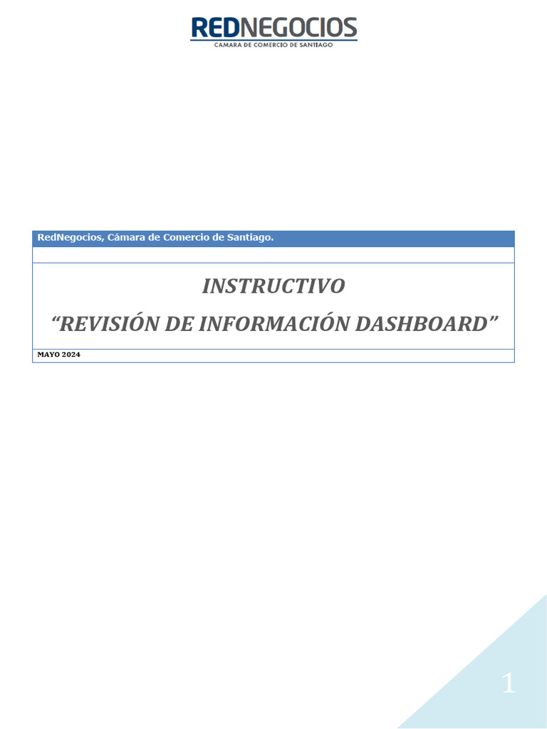 Instructivo Revision Dashboard | PDF