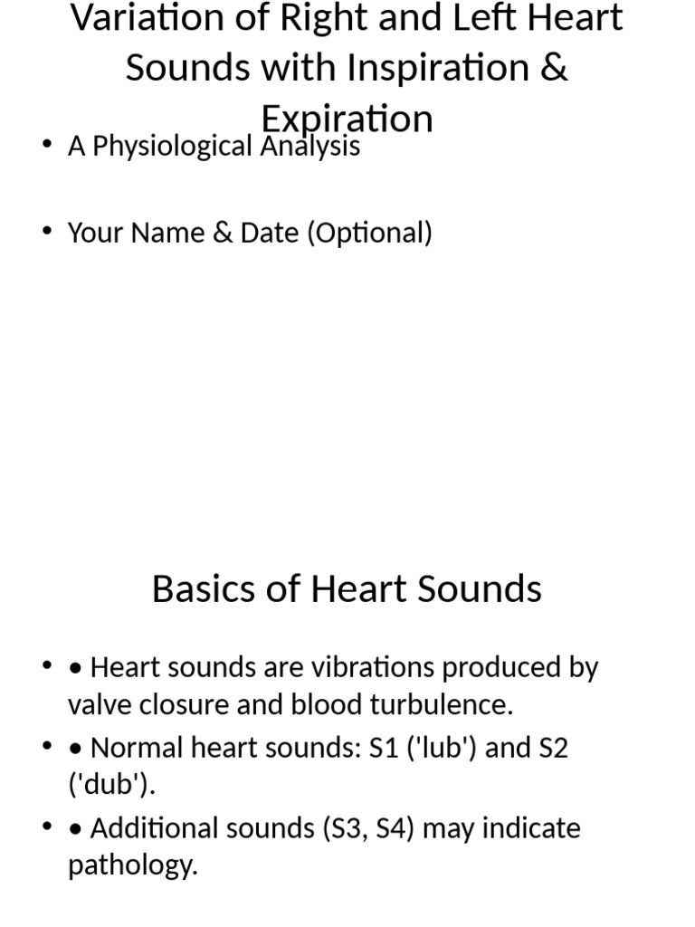 Heart Sound Variations | PDF | Heart Valve | Heart