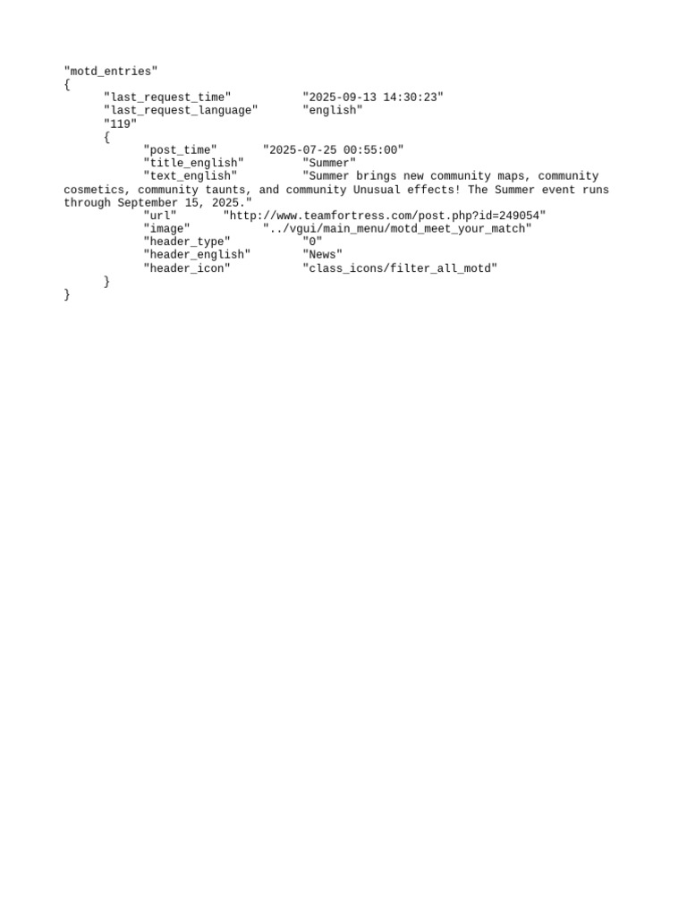 Motd Entries | PDF