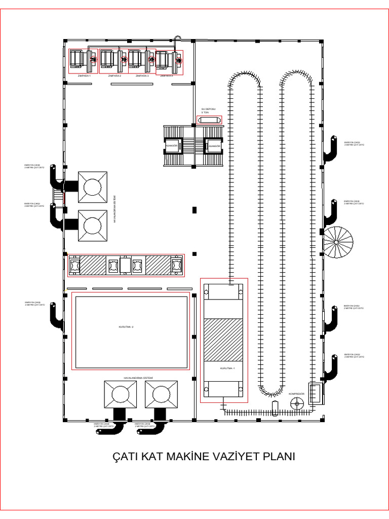 Çati Kat Maki̇ne Plani Rev 1 | PDF