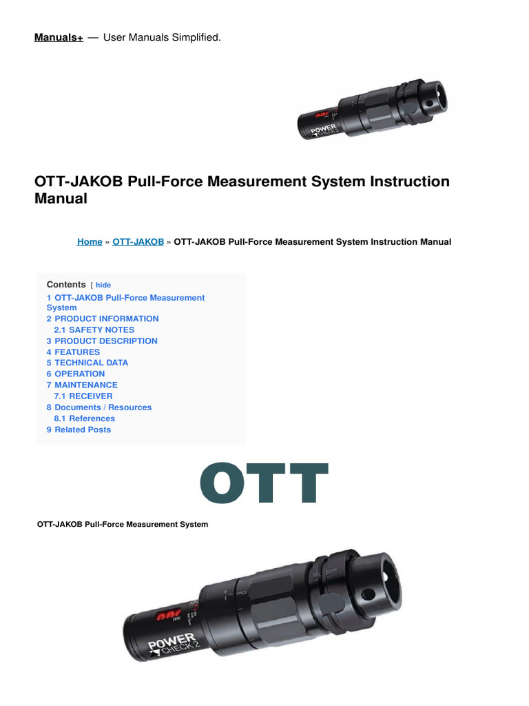 Pull Force Measurement System Manual | PDF | Electronics