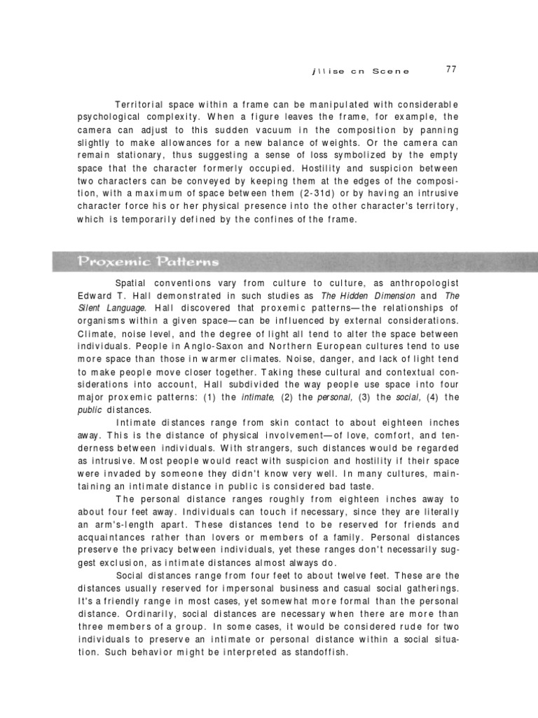 Understanding Proxemic Patterns | PDF | Leisure | Cinema