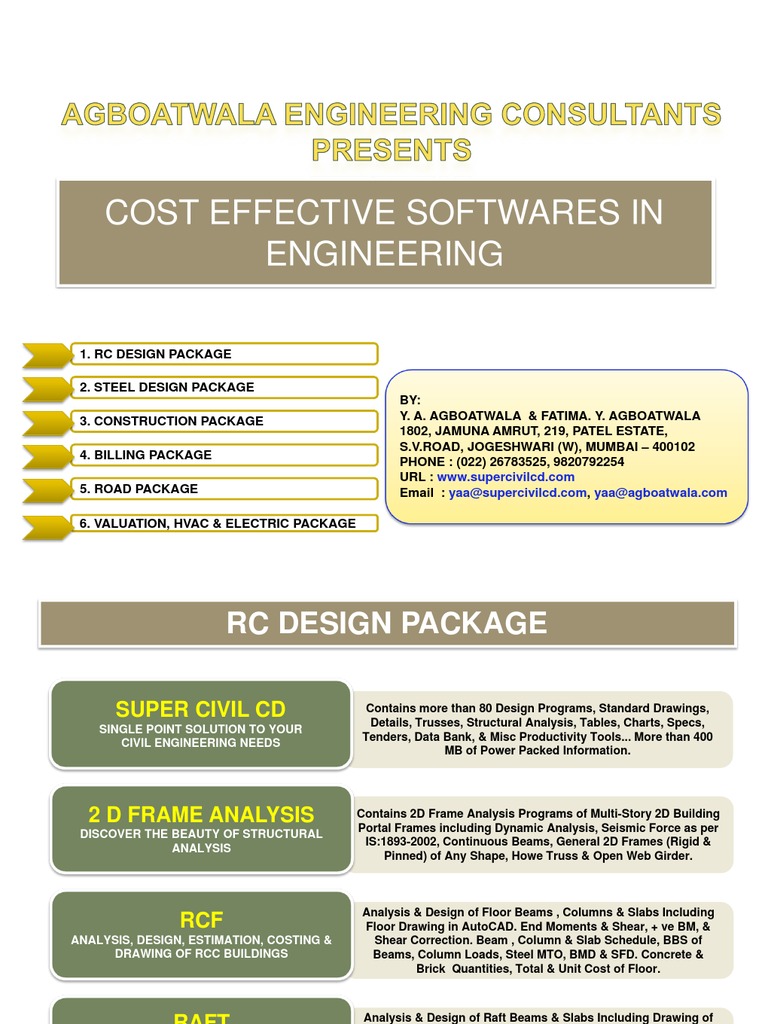 Civil Engineering Softwares List Super Civil CD | PDF | Structural ...