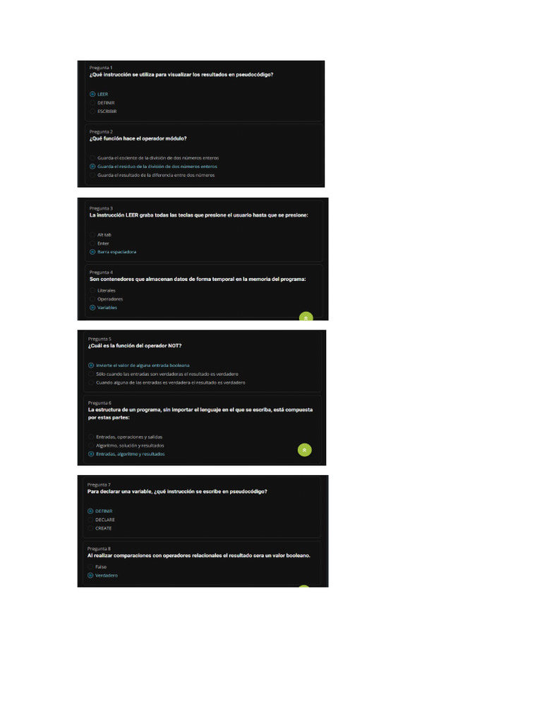 Examen Nivel 1 Leccion 2 | PDF