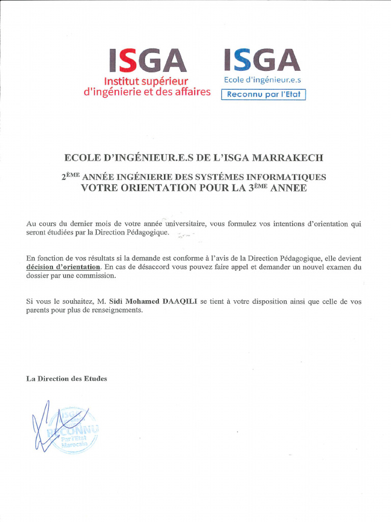 Fiche D'orientation | PDF