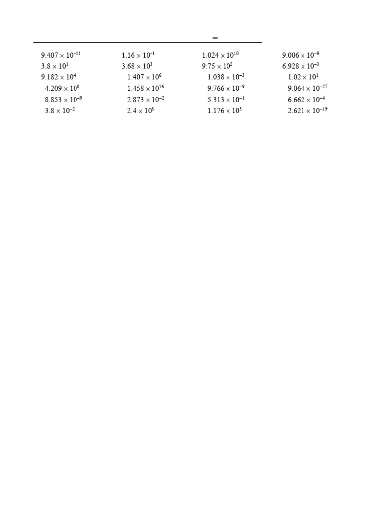 Scientific Notation Calculations Worksheet - Solutions | PDF