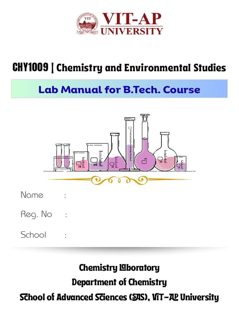 Chemistry Lab Manual for B.Tech Students | PDF | Titration | Chemistry