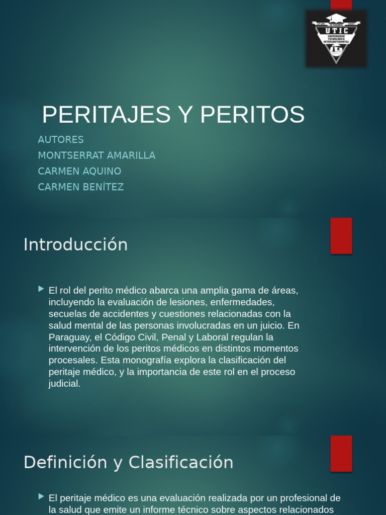 Peritajes Médicos en Paraguay: Rol y Normativa | PDF | Testigo experto ...