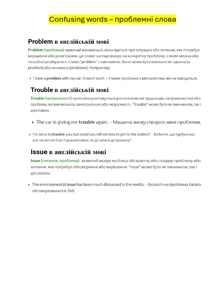 Confusing Words | PDF