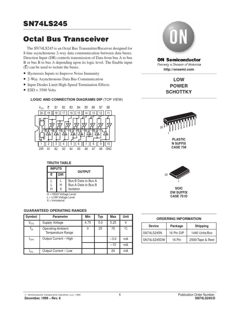 74LS245 | Diode | Electrical Engineering