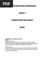 Grade 8 Creative Arts & Sports Notes | PDF | Composition (Visual Arts ...
