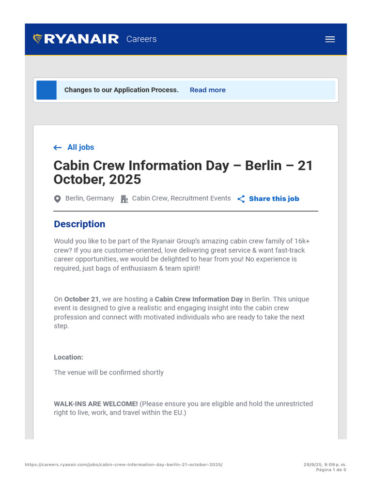 Cabin Crew Information Day | PDF | Flight Attendant