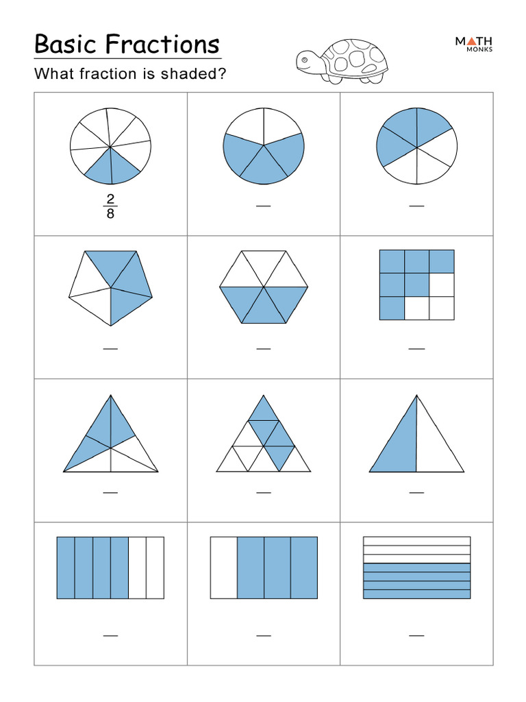 Basic Fractions Worksheets | PDF