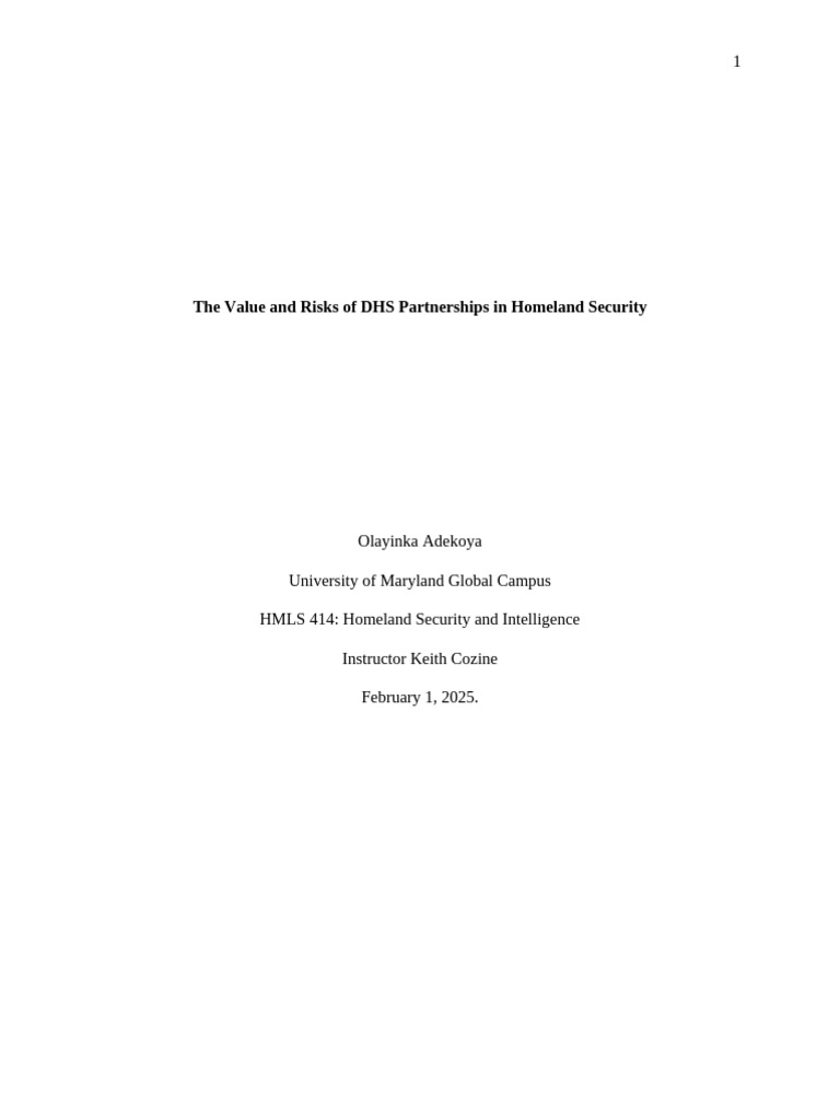 DHS Partnerships: Value and Risks | PDF | Computer Security | Security