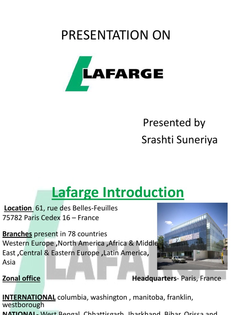 Lafarge Overview and Global Presence | PDF