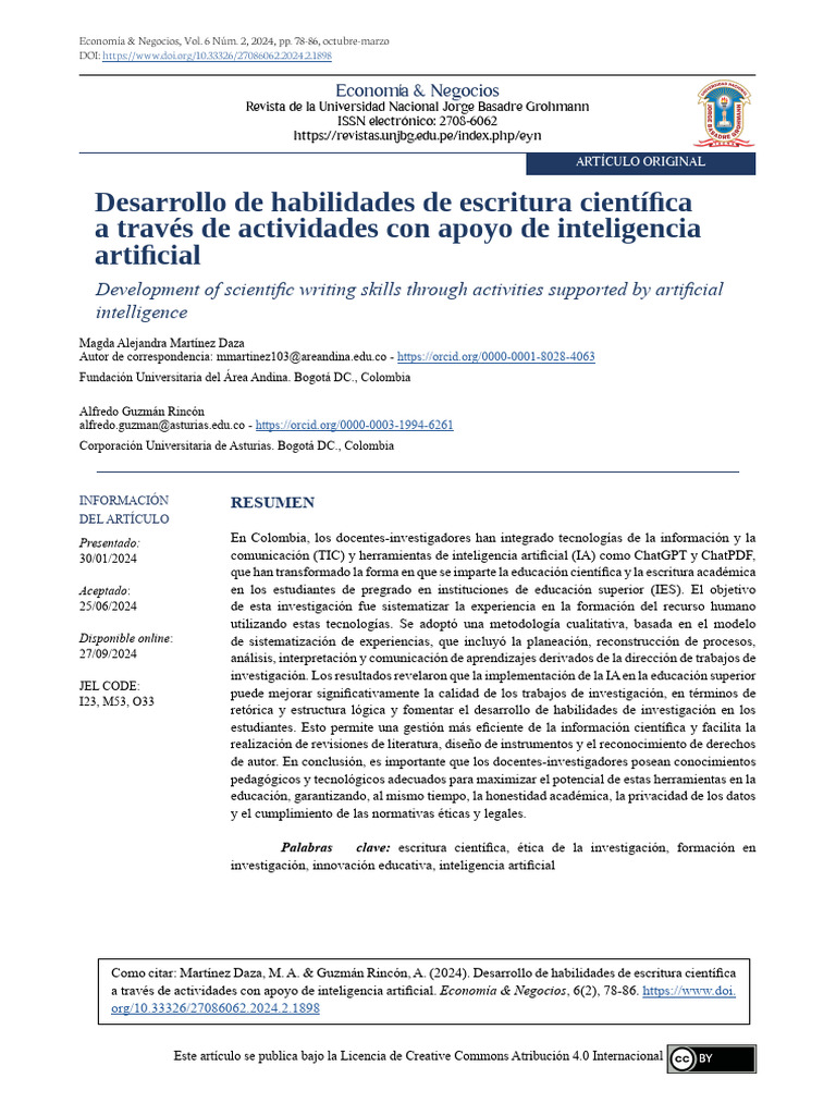 Desarrollo de Habilidades de Escritura Científica | PDF | Inteligencia ...