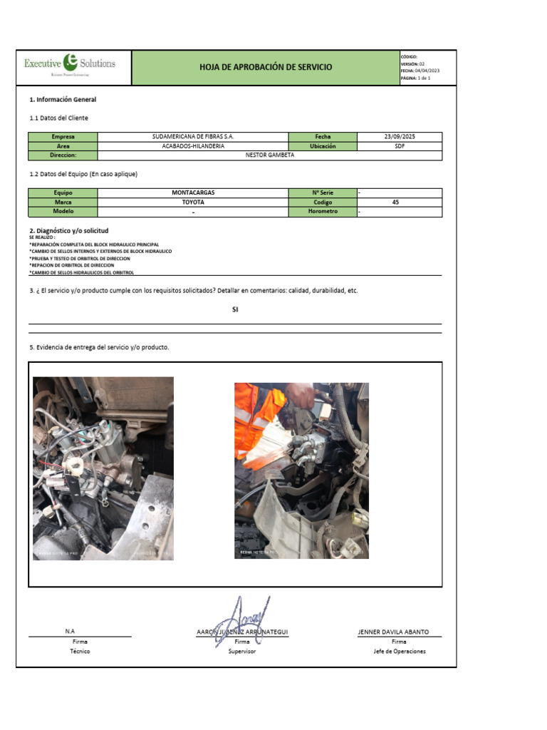 Formato Has v2 - Fuga de Aceite Toyota 5 TN | PDF