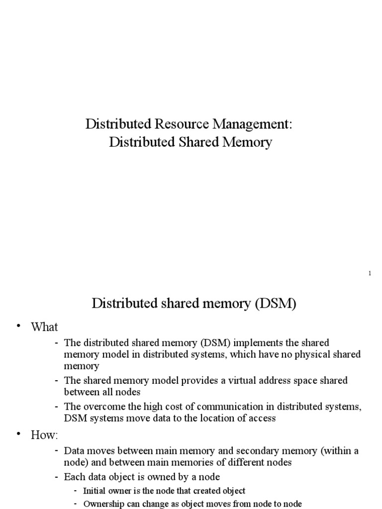 Distributed Memory Systems Guide | PDF | Computer Data Storage ...