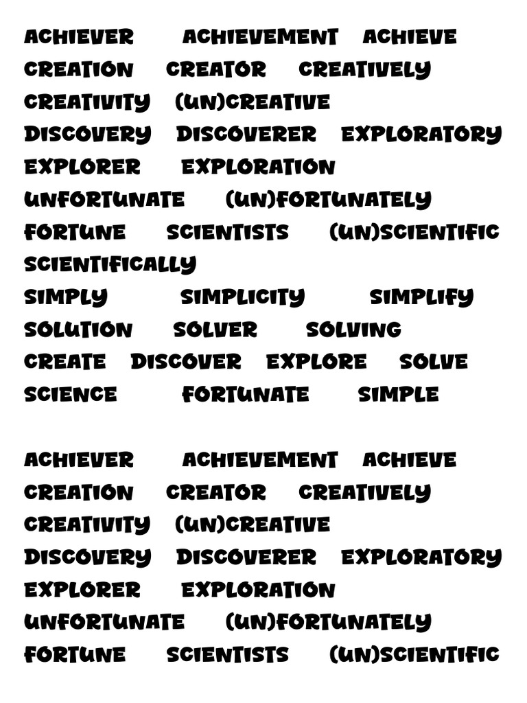 Word Formation Game | PDF