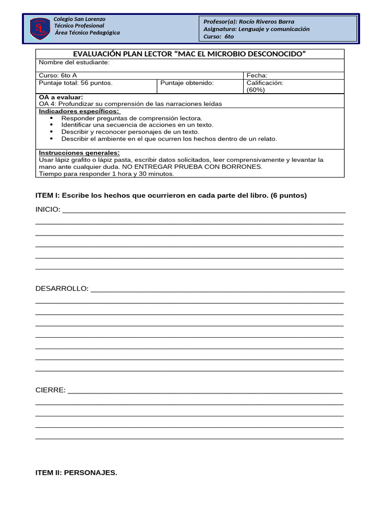 Evaluacion Mac El Microbio Desconocido | PDF