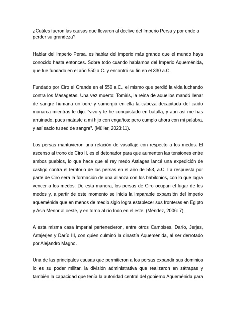 Foro Cuáles Fueron Las Causas Que Llevaron Al Declive Del Imperio Persa ...