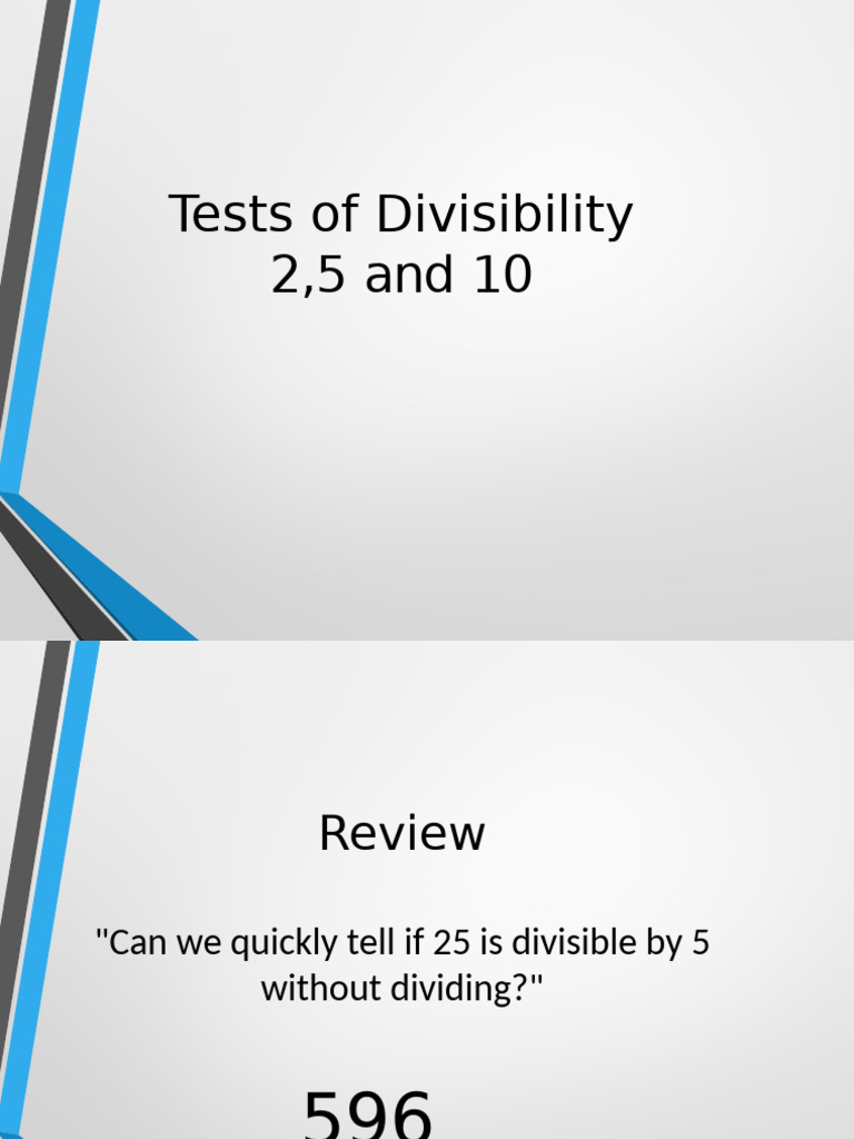 Grade 4 Divisibility For 2, 5, 10 | PDF
