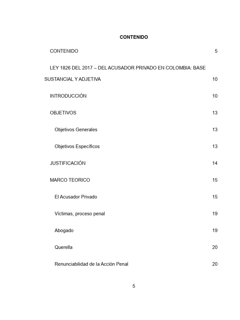 Final Ley 1826 Del 2017 Del Acusador Privado en Colombia Base Sustancial y Adjetiva-5-154 | PDF ...