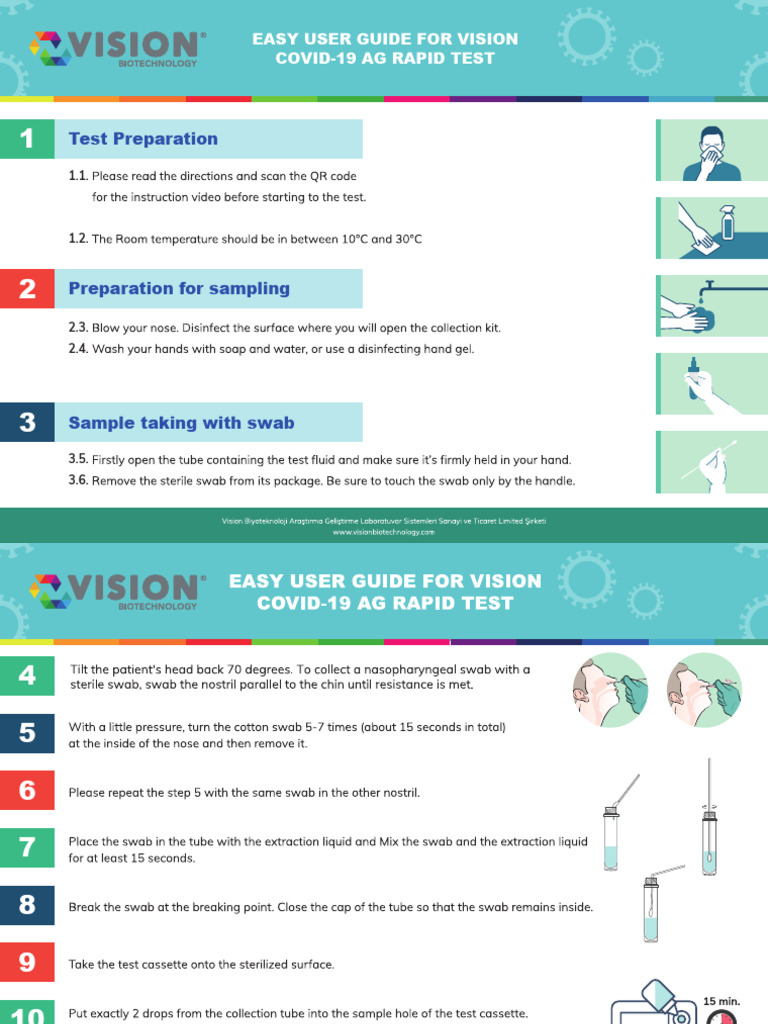 Easy Usage For Use VISION SARS-COV-2 AG Rapid Nasopharyngeal Test Kit | PDF