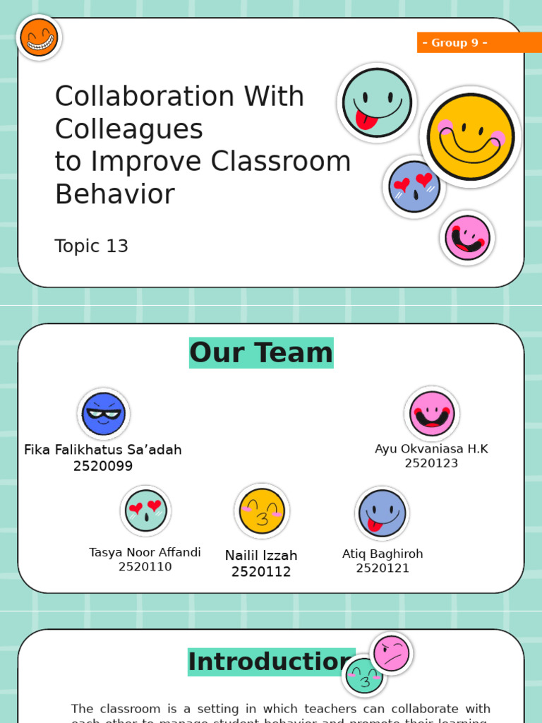 Enhancing Classroom Behavior Through Collaboration | PDF | Teachers ...