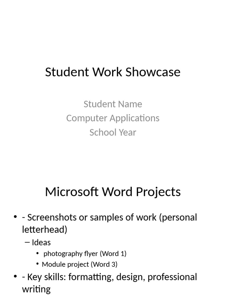 Student Work Showcase | PDF
