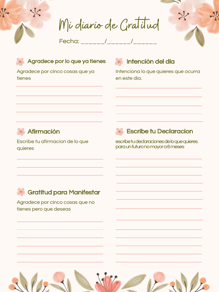Mi Diario de Gratitud | PDF