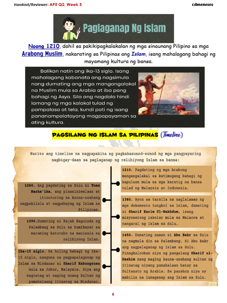 AP5 Q2 WEEK 5 Handout Matatag Final | PDF