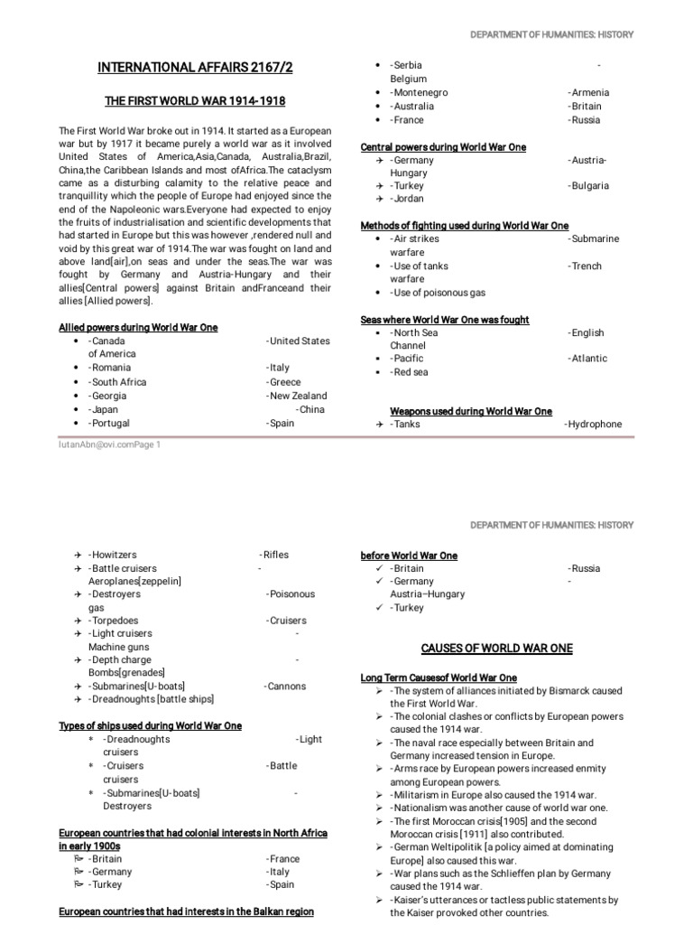 European History International Affairs | PDF