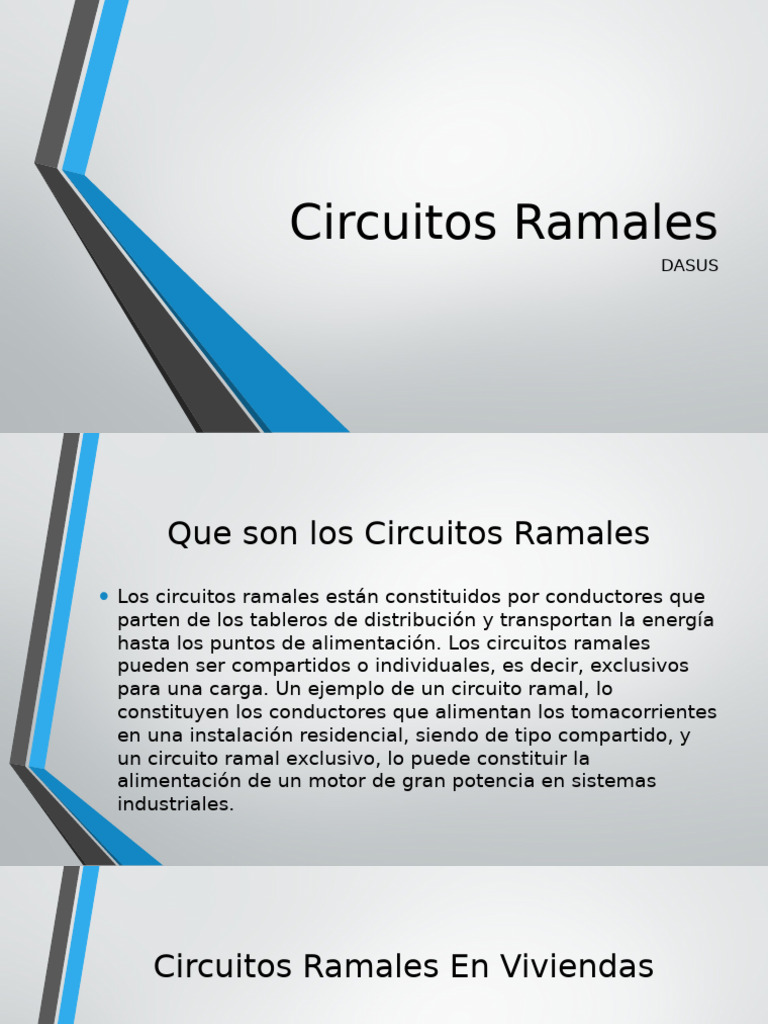 Circuitos Ramales: Definición y Uso | PDF | Red eléctrica | Corriente ...