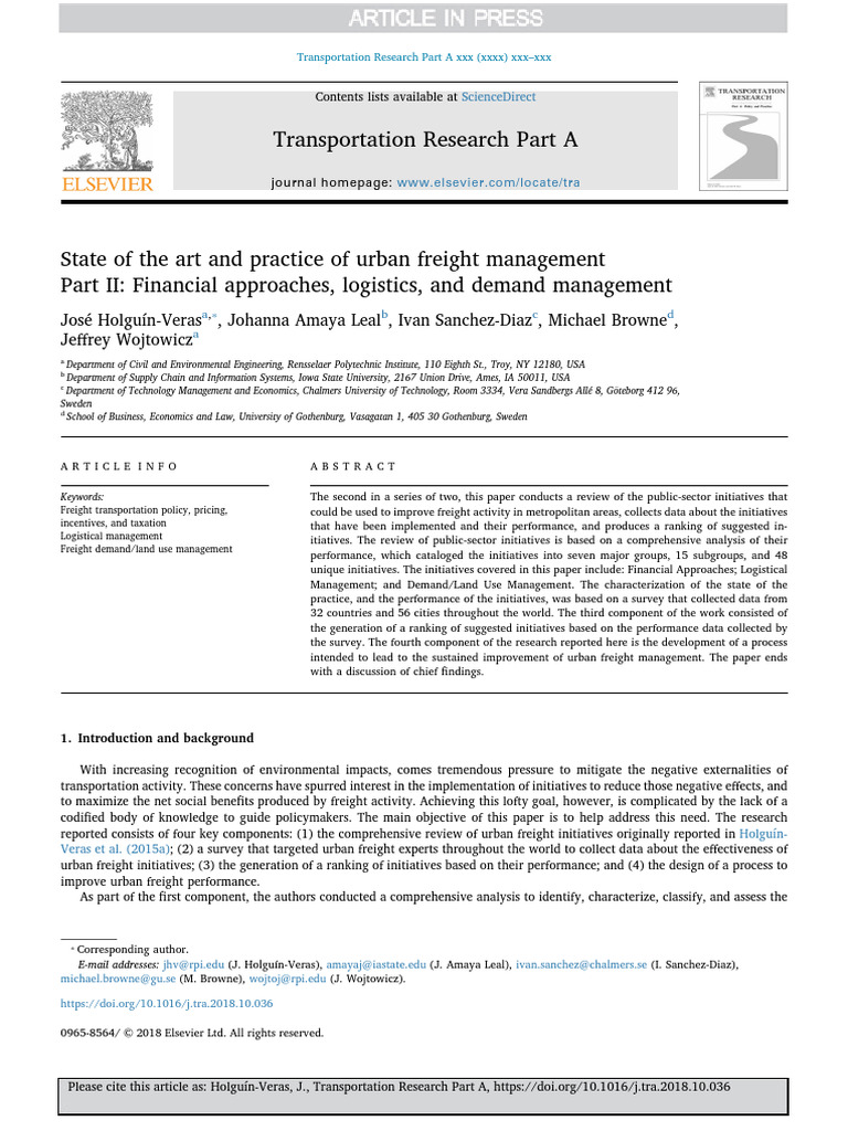 Transportation Research Part A | PDF | Taxes | Transport