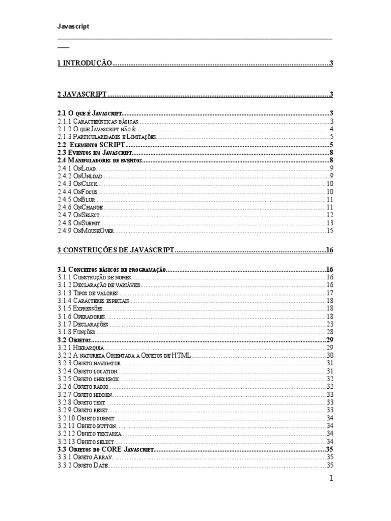 Apostila Javascript | PDF