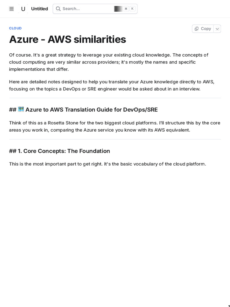 Azure to AWS Translation Guide | PDF | Amazon Web Services | Network ...