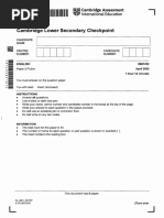 Cambridge Lower Secondary Checkpoint Past Papers | PDF | Computer File ...