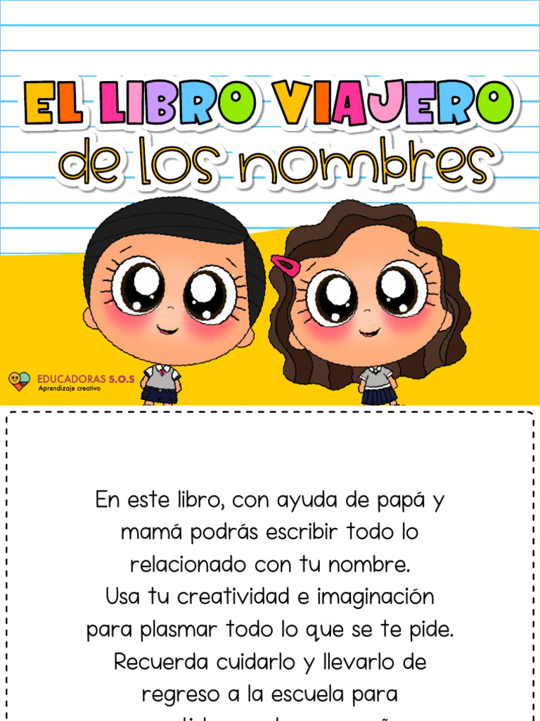Libro Viajero de los Nombres Infantil | PDF