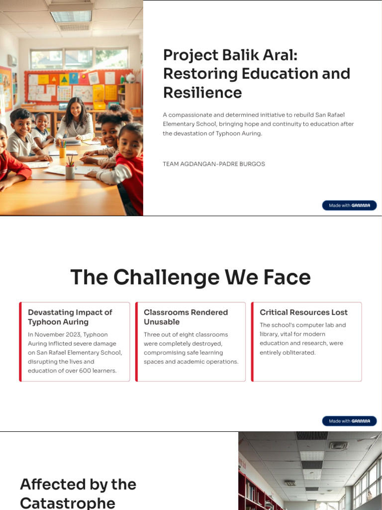 Balik Aral: Restoring San Rafael School | PDF | Emergency Management ...