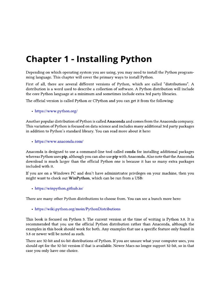 Cap 1 Instalacion de Python | PDF